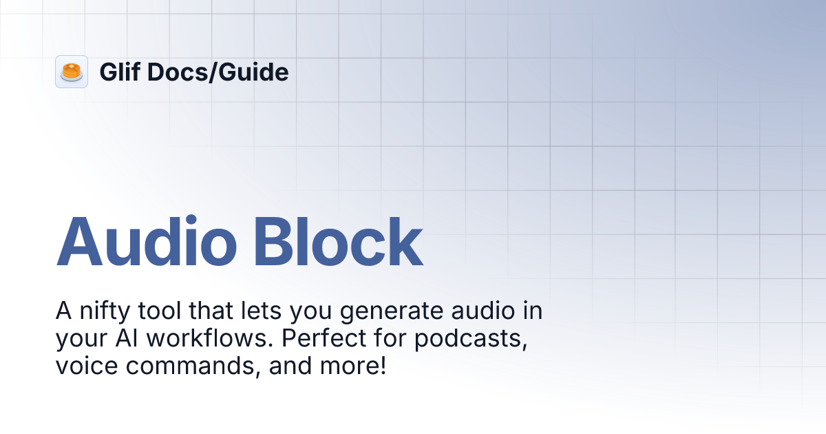 Audio Spell | Glif Docs/Guide